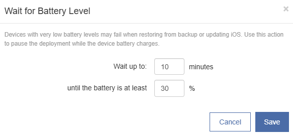 Wait for Battery Level