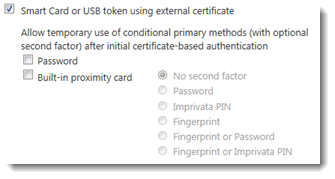 Authentication for Smart Cards or USB Tokens with External Certificates