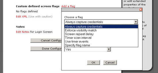 Configuring the Screen Details